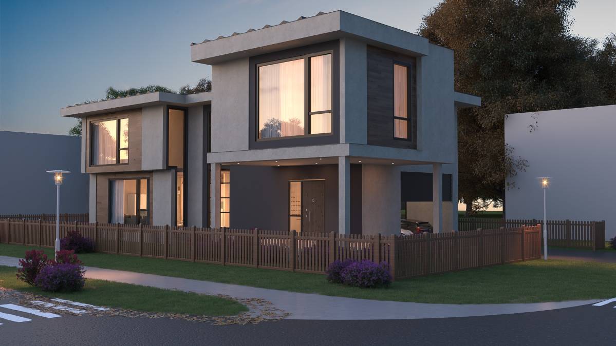 Design project for Modern Contemporary Corner Lot Design on a 50 ...