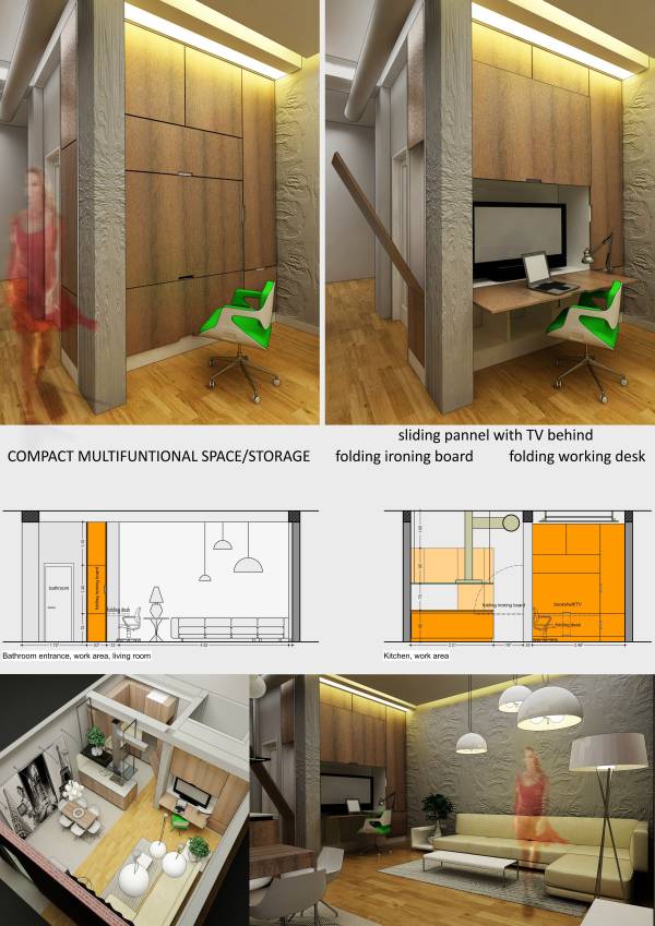 Design project for Small Integrated Living Space in United States ...