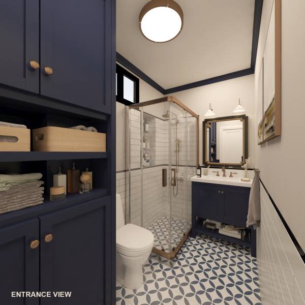 Design project for Philadelphia Row House Second Floor Full bath in ...