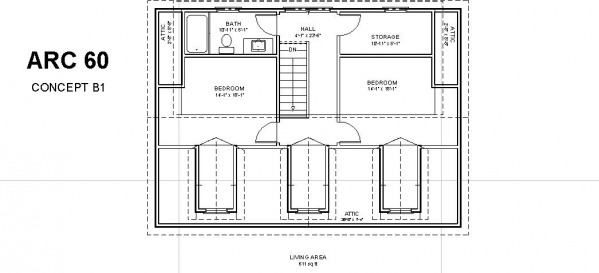 Design project for Attic buildout rough sketch in United States | Arcbazar