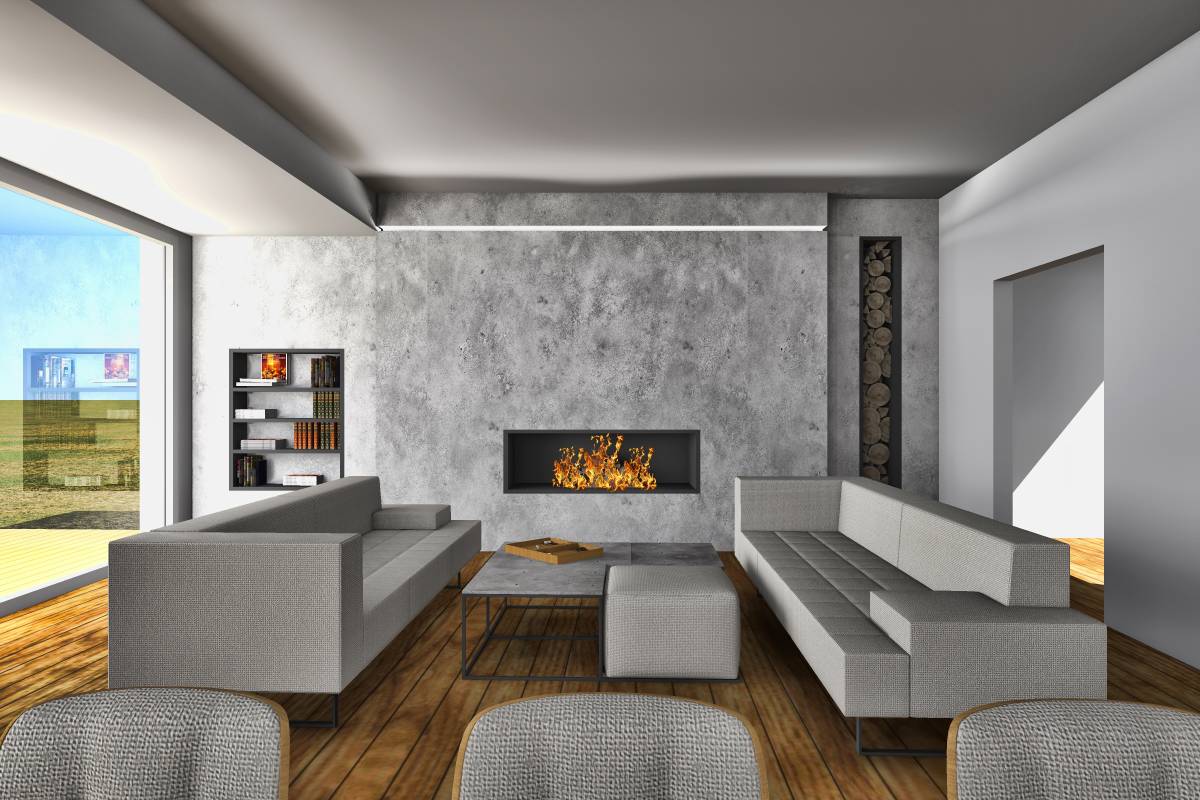 Design project for Modern & simple chimney wall in Austria | Arcbazar