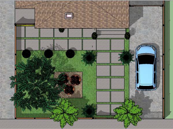 Design project for Front Yard and driveway in United States | Arcbazar
