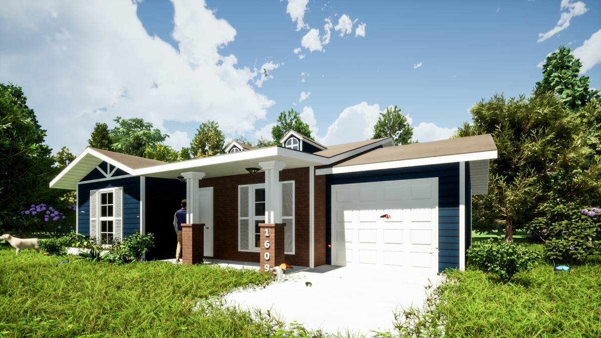 Design project for 1200 sqft Cottage Front Elevation in United States ...