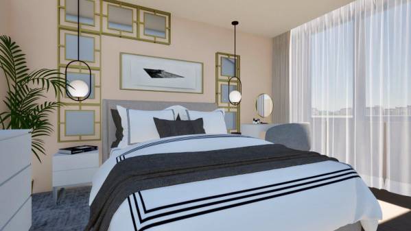 Design project for Furniture and decoration of the bedroom in Romania ...
