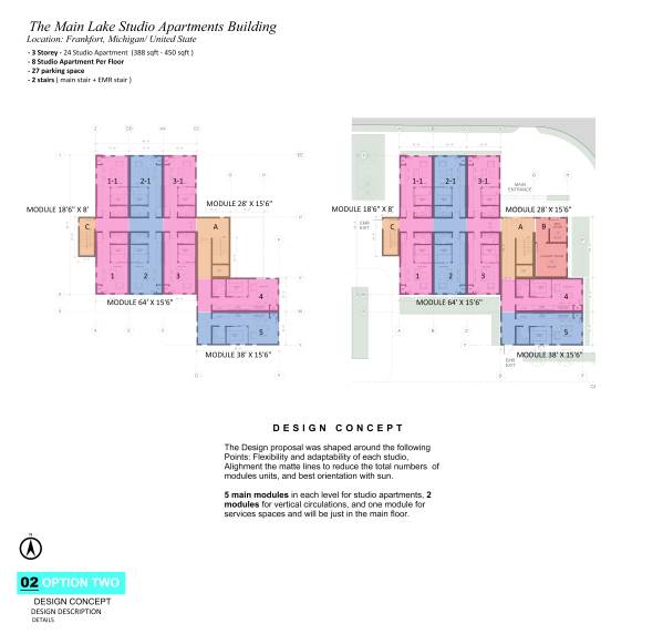Design project for Main Lake Studio Apartments in United States | Arcbazar