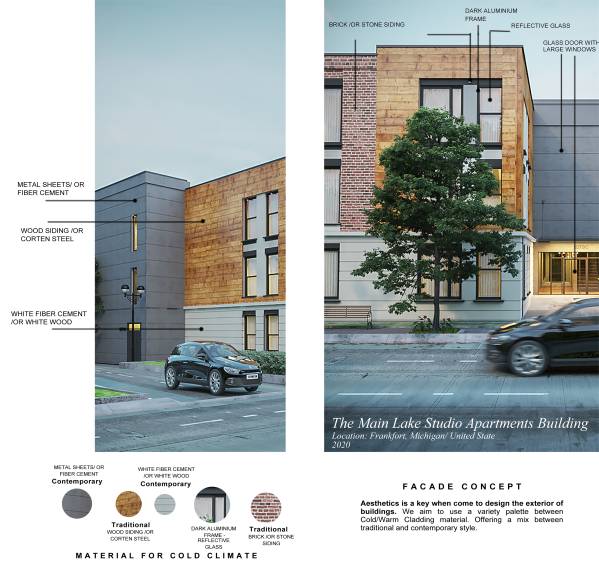 Design project for Main Lake Studio Apartments in United States | Arcbazar
