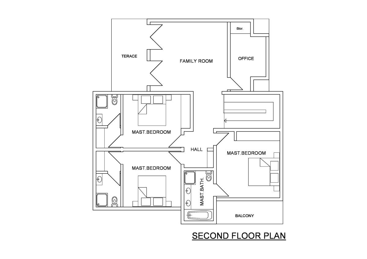Design project for Proposed 4 Bedroom Maisonette and Communication Room ...