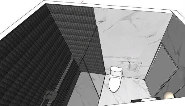 Design project for Awkward Shaped Small Bathroom remodel in United ...