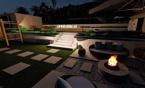 Front yard / Back yard Designed by BG studio - California resort ...