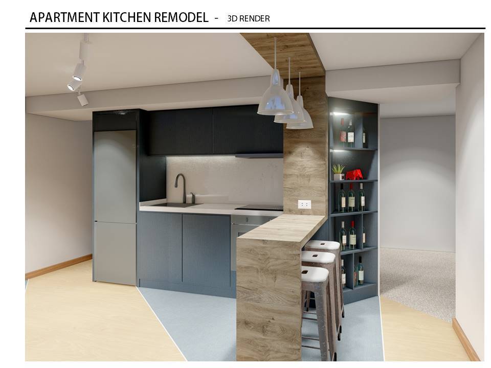 Design project for Apartment kitchen remodel in United States | Arcbazar
