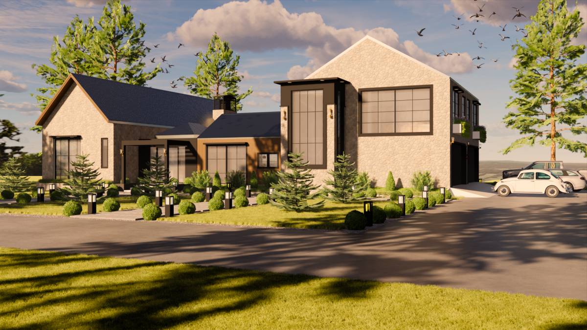 Design project for Luxury Lake Front Home - Contemporary with Cottage ...