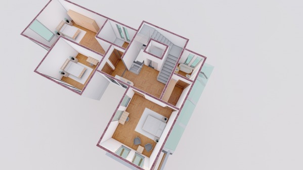 Design project for Residential Project (2d floor plans and rendered ...