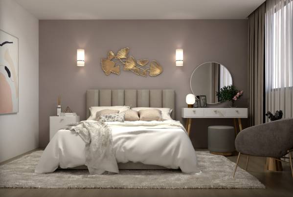 Design project for Furniture and decoration of the bedroom in Romania ...