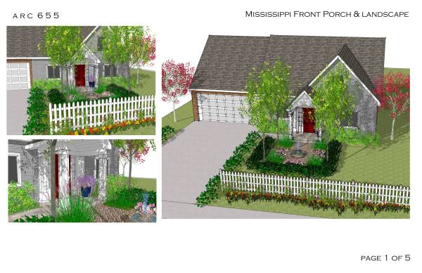 Design project for Front porch/landscape design in United States | Arcbazar