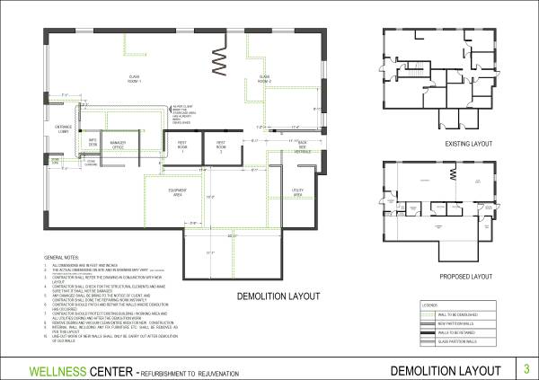 Design project for Wellness Center Floor Plan in United States | Arcbazar