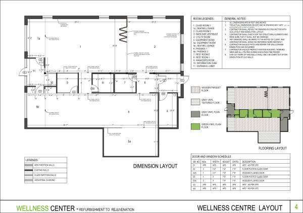 Design project for Wellness Center Floor Plan in United States | Arcbazar