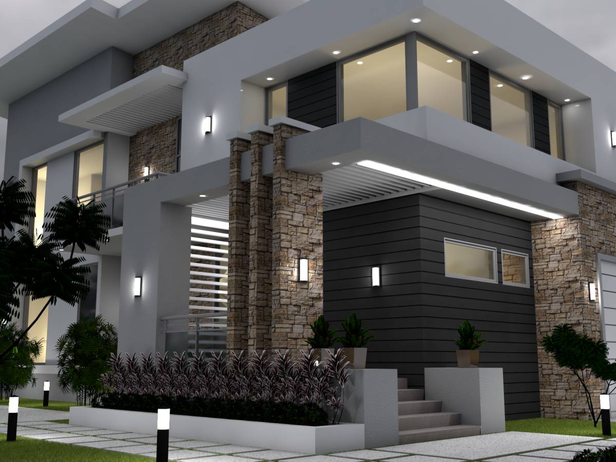 Design project for Modern Contemporary Corner Lot Design on a 50 ...