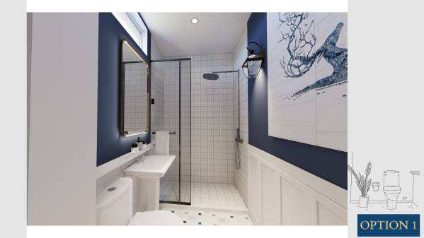 Design project for Philadelphia Row House Second Floor Full bath in ...