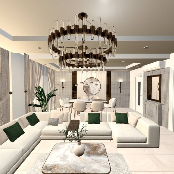 Multiple Rooms MimarZeynep ÇELİK - Ground floor semi-detached house ...