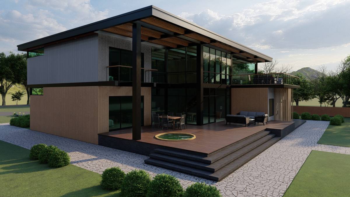 Design project for major home reno from simple 70's ranch to mountain ...