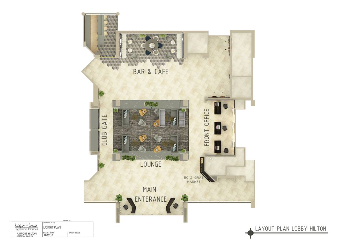 Design project for Hilton Lobby Renovation in United States | Arcbazar