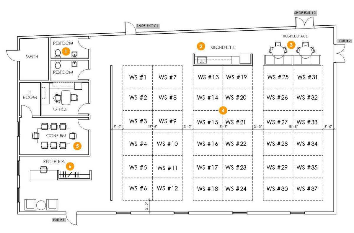 Design project for Floor Plan Design for Commercial Space in United ...