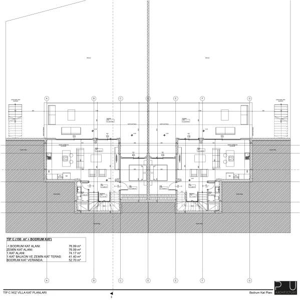 Design project for Design 4 housing types for gated community in Turkey ...