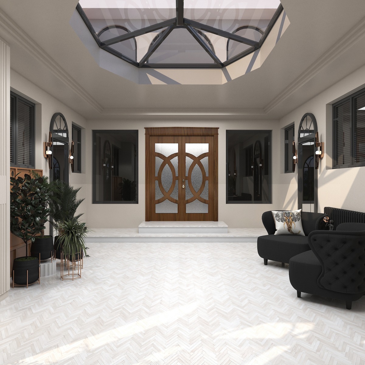 Design project for Design of an Enclosed Atrium that Serves as a Foyer ...