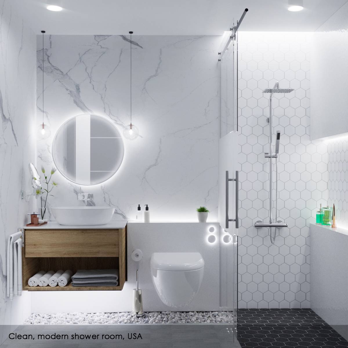 Design project for Clean, modern shower room in United States | Arcbazar