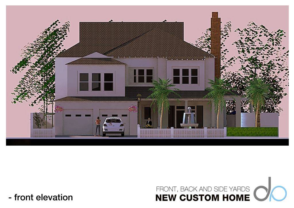 Design project for Front, Back and side yards - new custom home in ...