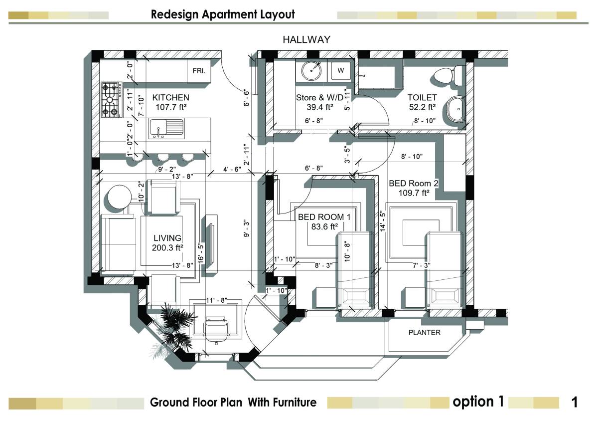 Design project for Redesign Apartment Layout in Bahamas | Arcbazar