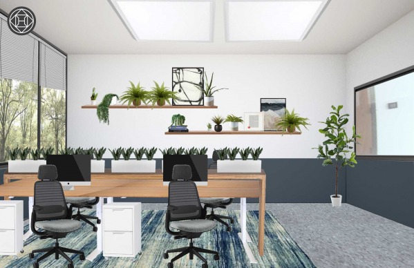 Design project for Furnishing and decorating a University lab/office ...