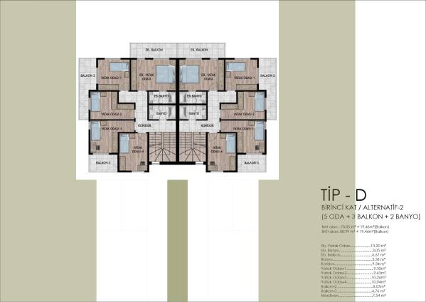 Design project for Design 4 housing types for gated community in Turkey ...