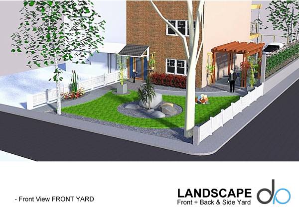 Design project for Landscape front back and side yard in United States ...