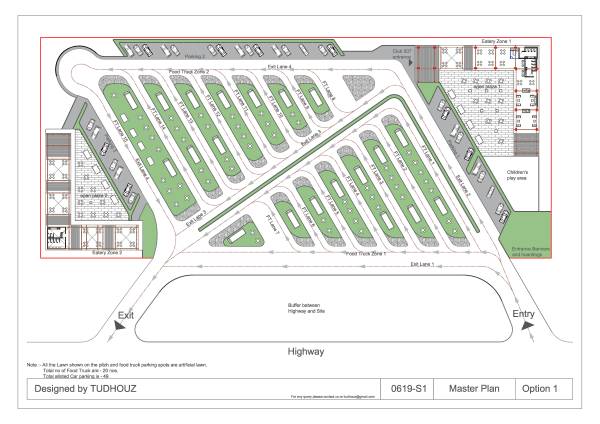 Design project for Food Truck Park in Oman | Arcbazar