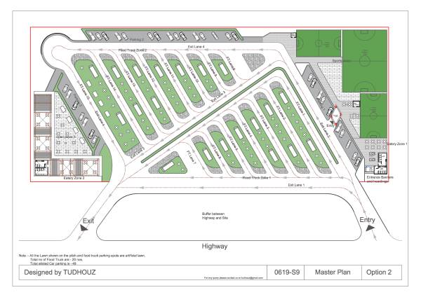 Design project for Food Truck Park in Oman | Arcbazar