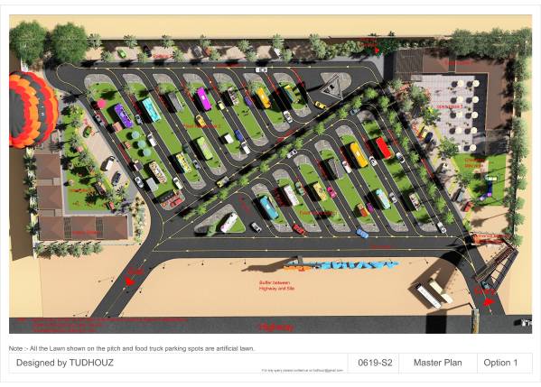 Design project for Food Truck Park in Oman | Arcbazar