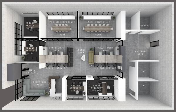 Design project for New Floorplan for Law Office in United States | Arcbazar