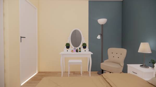 Design project for Furniture and decoration of the bedroom in Romania ...