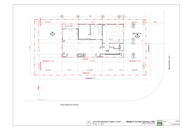 Design project for Modern Contemporary Corner Lot Design on a 50 ...