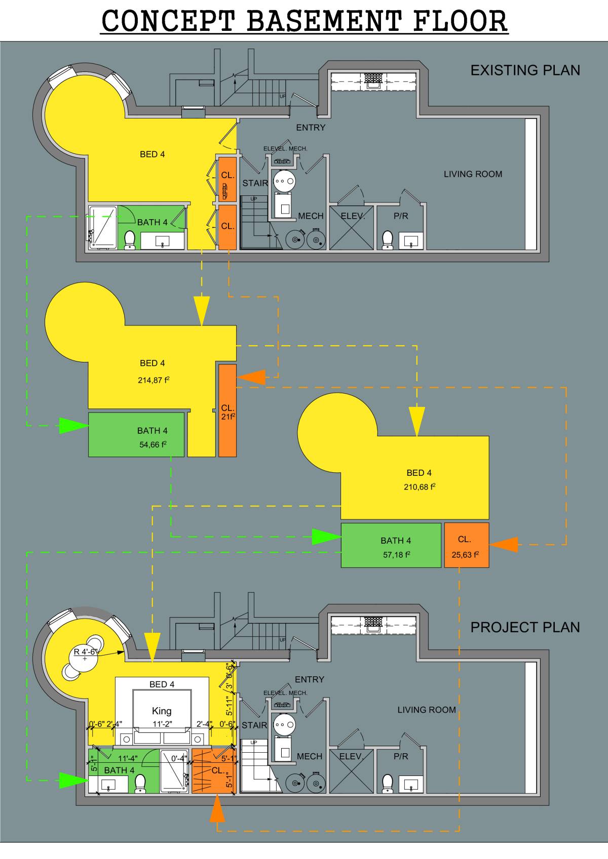 Design project for Redesign the floor plan for a luxury row home in ...