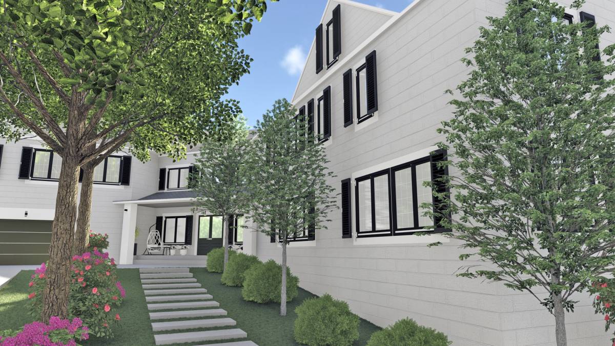 Design project for Front Elevation Enhancement for Brick 2-story Single ...