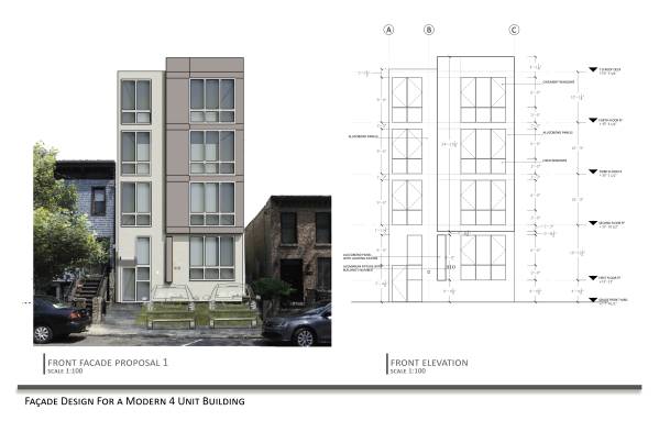 Design project for Façade Design For a Modern 4 Unit Building in United ...