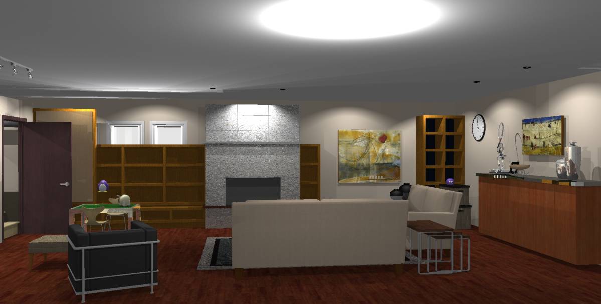 Design project for Modern Basement Remodel in United States | Arcbazar