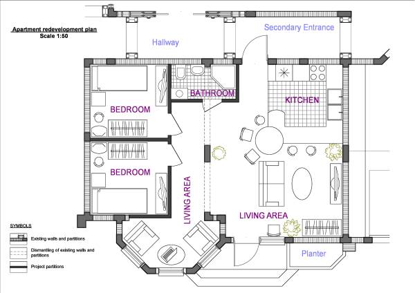 Design project for Redesign Apartment Layout in Bahamas | Arcbazar