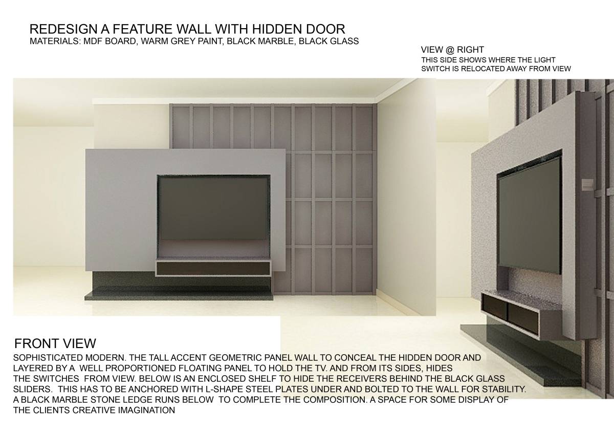 Design project for Redesign a Feature Wall with a Hidden Door in United ...