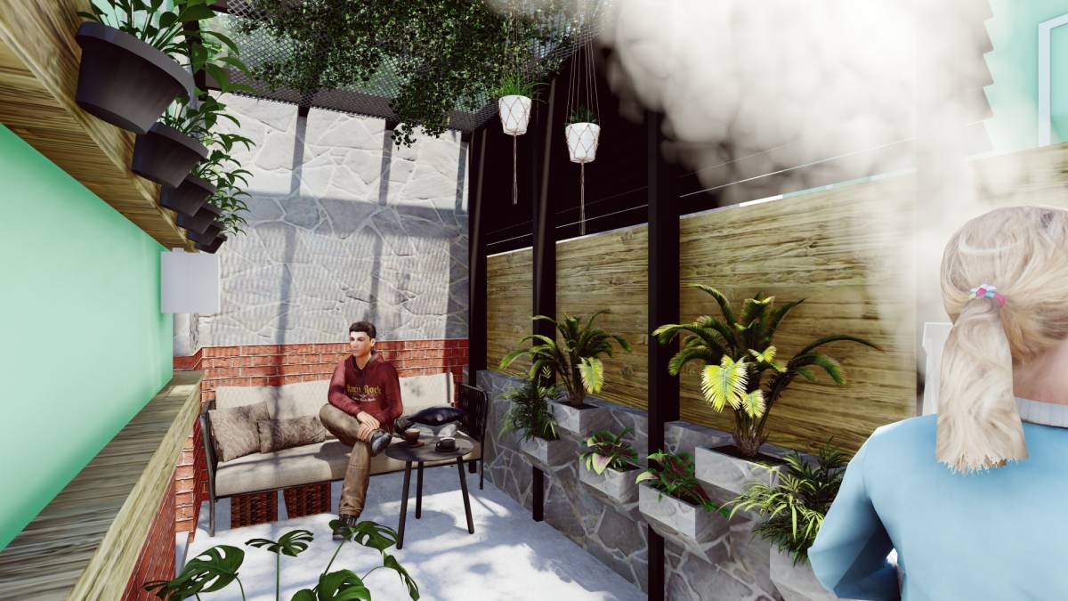 Design project for Tropical Oasis - Sunken Patio and Walkway in ...