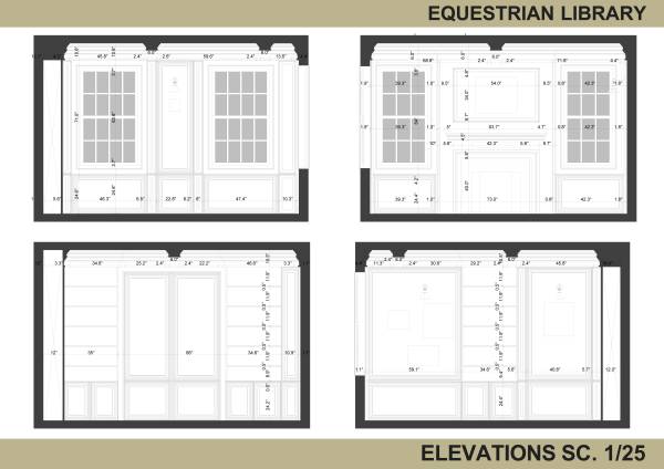 Design project for Library/Sitting/Study Room. Traditional meets ...