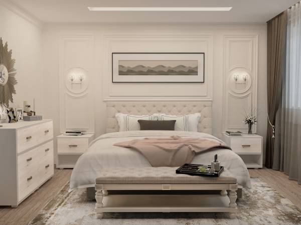Design project for Furniture and decoration of the bedroom in Romania ...