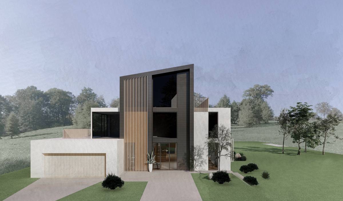 Design project for Modern Family Villa with Alpine Views in Germany in ...